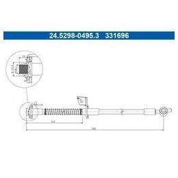 ATE Bremsschlauch 24.5298-0495.3 vorne rechts f&uuml;r HYUNDAI KIA 58732-A6000