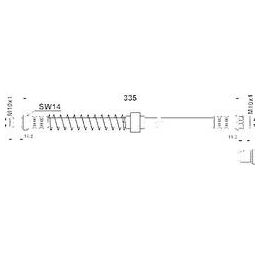 ATE Bremsschlauch 24.5111-0336.3 vorne links f&uuml;r RENAULT CITRO&Euml;N NISSAN 8671017429 96102107 46201-00QAG