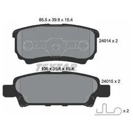 TEXTAR Bremsbelagsatz, Scheibenbremse 2401401 hinten rechts links mit Zubeh&ouml;r f&uuml;r MITSUBISHI JEEP DODGE CHRYSLER 4605A558 4605A337 MN116929