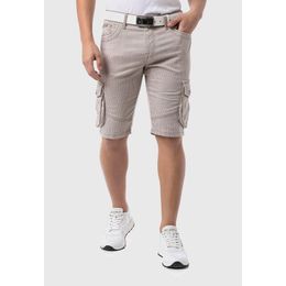 Cipo & Baxx CIPO & BAXX Herren Stoffhose "Hosen", beige, Gr. 29, gestreift, 41% Baumwolle, 37% Polyester, 20% Viskose, 2% Elasthan, Hosen, im Streifen-Look