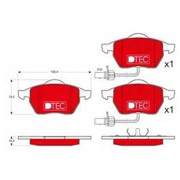 TRW Bremsbelagsatz, Scheibenbremse GDB1307DTE links rechts f&uuml;r SKODA VW BRILLIANCE SEAT AUDI (FAW) 4B0698151K 8E0698151K 4B0698151AB