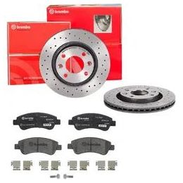 Brembo Bremsensatz-Vorderachse XTRA LINE SK8K0F3E07 Bremsensatz, Scheibenbremse vorne rechts links Gelocht/innenbel. 266mm f&uuml;r CITRO&Euml;N (DF-PSA) PEUGEO