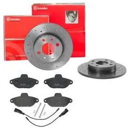 Brembo Bremsensatz, Scheibenbremse sk8k0f75f9 Hinterachse Gelocht 240mm 11mm f&uuml;r FORD FIAT ZASTAVA LANCIA ALFA ROMEO