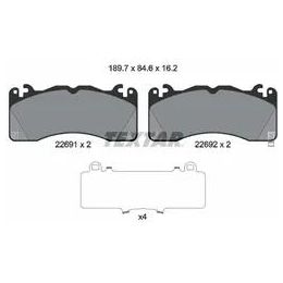 TEXTAR Bremsbelagsatz, Scheibenbremse 2269101 vorne rechts links f&uuml;r FORD USA ASIA & OCEANIA GR3C2001EA 5296566 GR3C2001EB