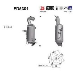 AS Ru&szlig;-/Partikelfilter, AbgASanlage FD5301 f&uuml;r OPEL 55506840
