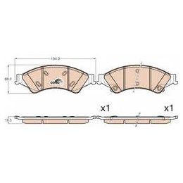 TRW Bremsbelagsatz, Scheibenbremse GDB2005 vorne rechts links f&uuml;r FORD USA 1723538 AB31-2L361-AB