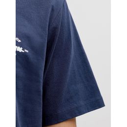 Jack & Jones PlusSize Herren Poloshirt "JJBRANDON POLO SS PLS", blau, Gr. 5XL, JACK & JONES PLUSSIZE, bedruckt, Jersey, Obermaterial: 100% Baumwolle, Shirts