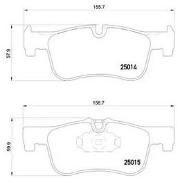 Brembo Bremsensatz, Scheibenbremse sg00000enj Hinterachse Innenbel&uuml;ftet 284mm 11mm f&uuml;r BMW