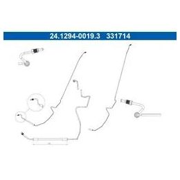 ATE Bremsschlauch 24.1294-0019.3 hinten links mit Rohrleitung f&uuml;r RENAULT 8200337473 8200674686