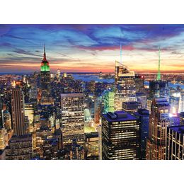 Fototapete papermoon "New York at Dusk", bunt, B:4m L:2,6m, Vlies, Tapeten