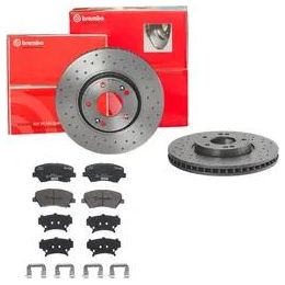 Brembo Bremsensatz-Vorderachse XTRA LINE SK8K0F2K83 Bremsensatz, Scheibenbremse vorne rechts links Gelocht/innenbel. 300mm f&uuml;r HYUNDAI KIA (BEIJING) 5