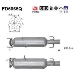 AS Ru&szlig;-/Partikelfilter, AbgASanlage FD5065Q f&uuml;r FIAT 1367589080 1376598080 1375870080