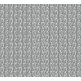 Vliestapete ARCHITECTS PAPER "Kuilted", grau (grau silber), B:0,53m L:10,05m, Vinyl, Vlies, Tapeten, Karl Lagerfeld Tapete Designer Tapeten Wohnzimmer Schlafzimmer K&uuml;che