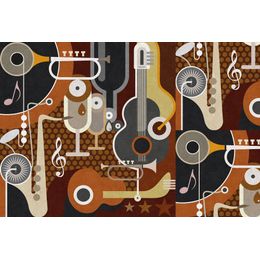 Livingwalls Fototapete LIVING WALLS "Walls by Patel Wall Of Sound 1", beige (bunt), B:4m L:2,7m, Vlies, Tapeten, Vlies, Wand, Schr&auml;ge