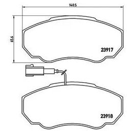 Brembo Bremsensatz-Vorderachse COATED DISC LINE / STANDARD IJZJSG5ZM3 Bremsensatz, Scheibenbremse vorne rechts links innenbel&uuml;ftet 280mm f&uuml;r PEUGEOT F