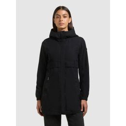 Khujo Damen Anorak "BRAVA"schwarz schwarz, Gr. S, unifarben, Web, 75% Baumwolle, 25% Nylon, Jacken