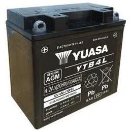 Yuasa YTB4L 12V 4Ah 50A Starterbatterie
