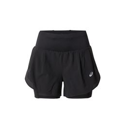 asics Sportshorts 'ROAD' Damen Gr&ouml;&szlig;e XS silbergrau / schwarz