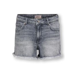 Jeansshorts KIDS Only "KOGROBYN EX VINT DNM SHORTS AZG529 NOOS", M&auml;dchen, Gr. 122, N-Gr, medium grau denim, Denim/Jeans, Obermaterial: 99% Baumwolle, 1% Elasthan, unifarben, regular fit ca. Mitte Oberschenkel, Jeans Jeansshorts