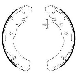 ATE Bremsbackensatz 03.0137-0518.2 hinten rechts links ohne Hebel f&uuml;r MITSUBISHI FIAT 4600A106 6000609728 4600A122
