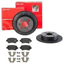 Brembo Bremsensatz-Hinterachse MAX LINE / STANDARD SK8K0F87H1 Bremsensatz, Scheibenbremse hinten rechts links Geschlitzt 240mm f&uuml;r KIA GENERAL MOTORS