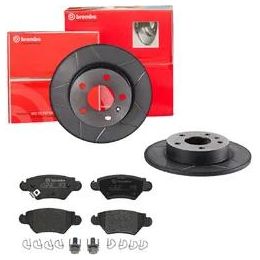 Brembo Bremsensatz-Hinterachse MAX LINE / STANDARD SK8K0F9933 Bremsensatz, Scheibenbremse hinten rechts links Geschlitzt 264mm f&uuml;r GENERAL MOTORS VAUX
