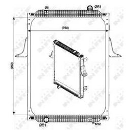 NRF K&uuml;hler, Motork&uuml;hlung 529700 Universal f&uuml;r RENAULT TRUCKS 5001859137 5001859151 5001859150
