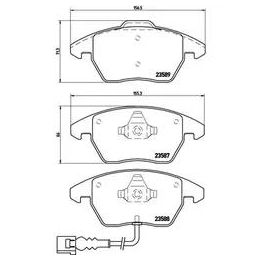 Brembo Bremsensatz-Vorn und hinten SG00000EO3 Bremsensatz, Scheibenbremse vorne rechts links Gelocht 288mm f&uuml;r SKODA VW (SVW) SEAT (FAW) JETTA AUDI 1K
