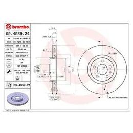 Brembo Bremsensatz, Scheibenbremse sg00000ena Vorderachse Voll 240mm 22mm f&uuml;r OPEL ALFA ROMEO FIAT LANCIA VAUXHALL DAIHATSU (FAW)