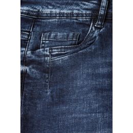 Cecil Damen Loose-fit-Jeans, blau, Gr. 36, unifarben, Jeans, 83% Baumwolle, 15% Polyester, 2% Elasthan, Jeans, High Waist