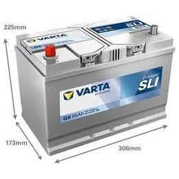Varta Starterbatterie DYNAMIC SLI 12 V, 95 Ah, 830 A 595405083K262 12V 95Ah 830A f&uuml;r HYUNDAI MITSUBISHI FIAT / LANCIA TOYOTA DAF FORD SSANGYONG CHRYSL