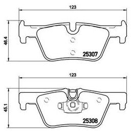 Brembo Bremsensatz, Scheibenbremse sg00000enp Hinterachse Innenbel&uuml;ftet 284mm 11mm f&uuml;r BMW