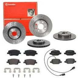 Brembo Bremsensatz-Vorn und hinten SG00000ECD Bremsensatz, Scheibenbremse vorne rechts links Gelocht 284mm f&uuml;r KIA FIAT ABARTH OPEL 95599885 5741447 0