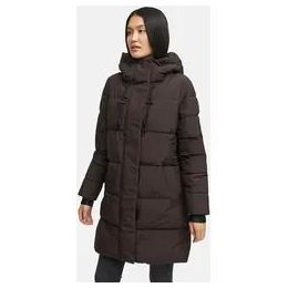 Winterjacke Marikoo "Kaituu XVI", Damen, Gr. L, choco, Obermaterial: 100% Polyester; Innenseite: 100% Polyester; Futter: 100% Polyester; Wattierung: 100% Polyester, Jacken Winterjacke, mit gro&szlig;er Kapuze