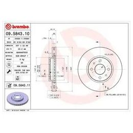 Brembo Bremsensatz-Vorn und hinten SG00000ENH Bremsensatz, Scheibenbremse vorne rechts links innenbel&uuml;ftet 257mm f&uuml;r ZASTAVA ALFA ROMEO KIA PEUGEOT FI