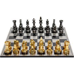 Dekoobjekt KARE DESIGN "Deko Objekt Chess 60x60cm", gold (goldfarben), B:60cm H:5cm T:60cm, Polyresin, Dekofiguren, Dekoobjekt