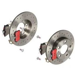 Brembo Bremsensatz-Hinterachse XTRA LINE SK8K0F9UN7 Bremsensatz, Scheibenbremse hinten rechts links Gelocht 230mm f&uuml;r SKODA VW SEAT PEUGEOT (FAW) (SVW