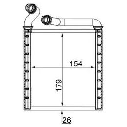 Mahle W&auml;rmetauscher, Innenraumheizung AH 223 000S f&uuml;r SKODA VW CUPRA (SVW) AUDI 3C0819031A 3AD819031 3C0819031