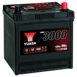 Yuasa YBX3000 - SMF 12V 50Ah 400A YBX3108 Starterbatterie f&uuml;r HYUNDAI KIA TOYOTA MAZDA 01579A105K CMF45L-BCI E3710050C0