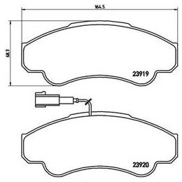 Brembo Bremsensatz-Vorderachse COATED DISC LINE / STANDARD IJZJSG64F6 Bremsensatz, Scheibenbremse vorne rechts links innenbel&uuml;ftet 280mm f&uuml;r PEUGEOT F
