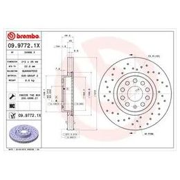 Brembo Bremsensatz-Vorn und hinten SG00000EYJ Bremsensatz, Scheibenbremse vorne rechts links Gelocht 282mm f&uuml;r SKODA VW (SVW) QOROS SEAT (FAW) AUDI GA