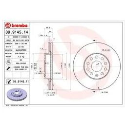 Brembo Bremsensatz-Vorn und hinten SG00000EWA Bremsensatz, Scheibenbremse vorne rechts links innenbel&uuml;ftet 288mm f&uuml;r SKODA VW (SVW) SEAT (FAW) JETTA A