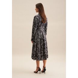 Seidensticker Damen Sommerkleid "Schwarze Rose"schwarz, Gr. 36, bedruckt, 98% Baumwolle, 2% Elasthan, Kleider, 1/1 Kragen Druck
