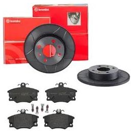 Brembo Bremsensatz-Vorderachse MAX LINE / STANDARD SK8K0F1Q69 Bremsensatz, Scheibenbremse hinten rechts links Geschlitzt 240mm f&uuml;r ZASTAVA ALFA ROMEO