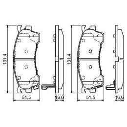 Bosch Bremsbelagsatz, Scheibenbremse 0 986 424 694 vorne rechts links f&uuml;r MITSUBISHI MAZDA FORD CBY13328ZA CBY13328ZB CBY13328ZC