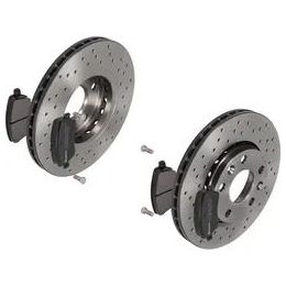 Brembo Bremsensatz-Vorderachse XTRA LINE / STANDARD SK8K0F7LY3 Bremsensatz, Scheibenbremse vorne rechts links Gelocht/innenbel. 280mm f&uuml;r RENAULT TRUC