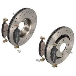 Brembo Bremsensatz-Vorderachse XTRA LINE / STANDARD SK8K0F3JK4 Bremsensatz, Scheibenbremse vorne rechts links Gelocht/innenbel. 266mm f&uuml;r CITRO&Euml;N (DF-