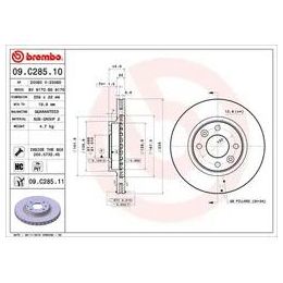 Brembo Bremsensatz-Vorderachse COATED DISC LINE / STANDARD IJDTIDHY74 Bremsensatz, Scheibenbremse vorne rechts links innenbel&uuml;ftet 258mm f&uuml;r RENAULT D