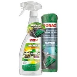Sonax CleanStar mit MicrofaserT&uuml;chern Scheibe+Innen AktionsSet [750 ml] 02537410 Innenraumreiniger, Ultraschallvernebler 3x