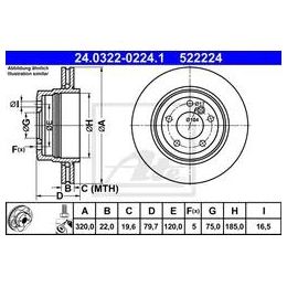 ATE Bremsensatz-Vorn und hinten SG00000DRA Bremsensatz, Scheibenbremse vorne rechts links bel&uuml;ftet 320mm f&uuml;r LAND ROVER MG BMW 34113404362 SFP000040 3